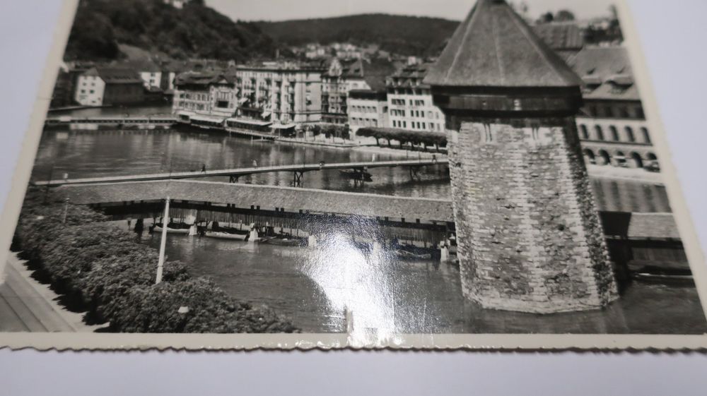 Luzern Kapellbrücke mit Wasserturm 1953 (Gebraucht) in Cormoret für CHF ...