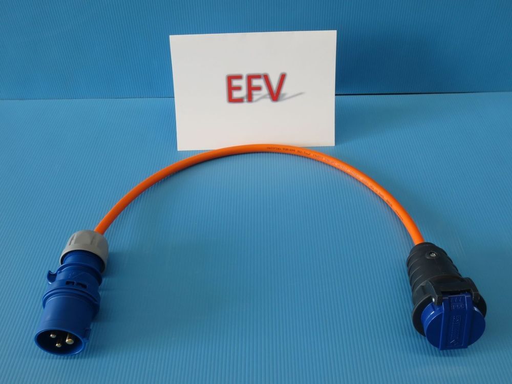 Strom Adapter CEE 16A 3P IP44 zu T23 IP55 Camping Boot (Neu und ...