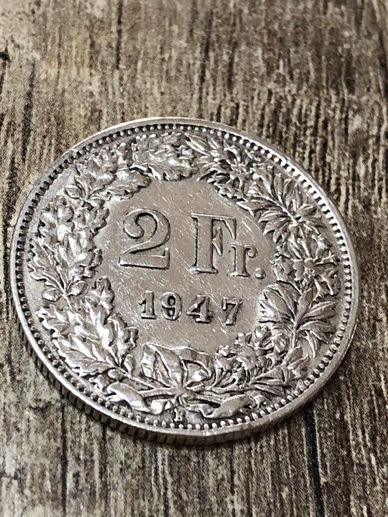 Schweiz 2 Franken 1947 Silber Rar (Gebraucht) in Flumenthal für CHF 14 – mit Lieferung auf ...