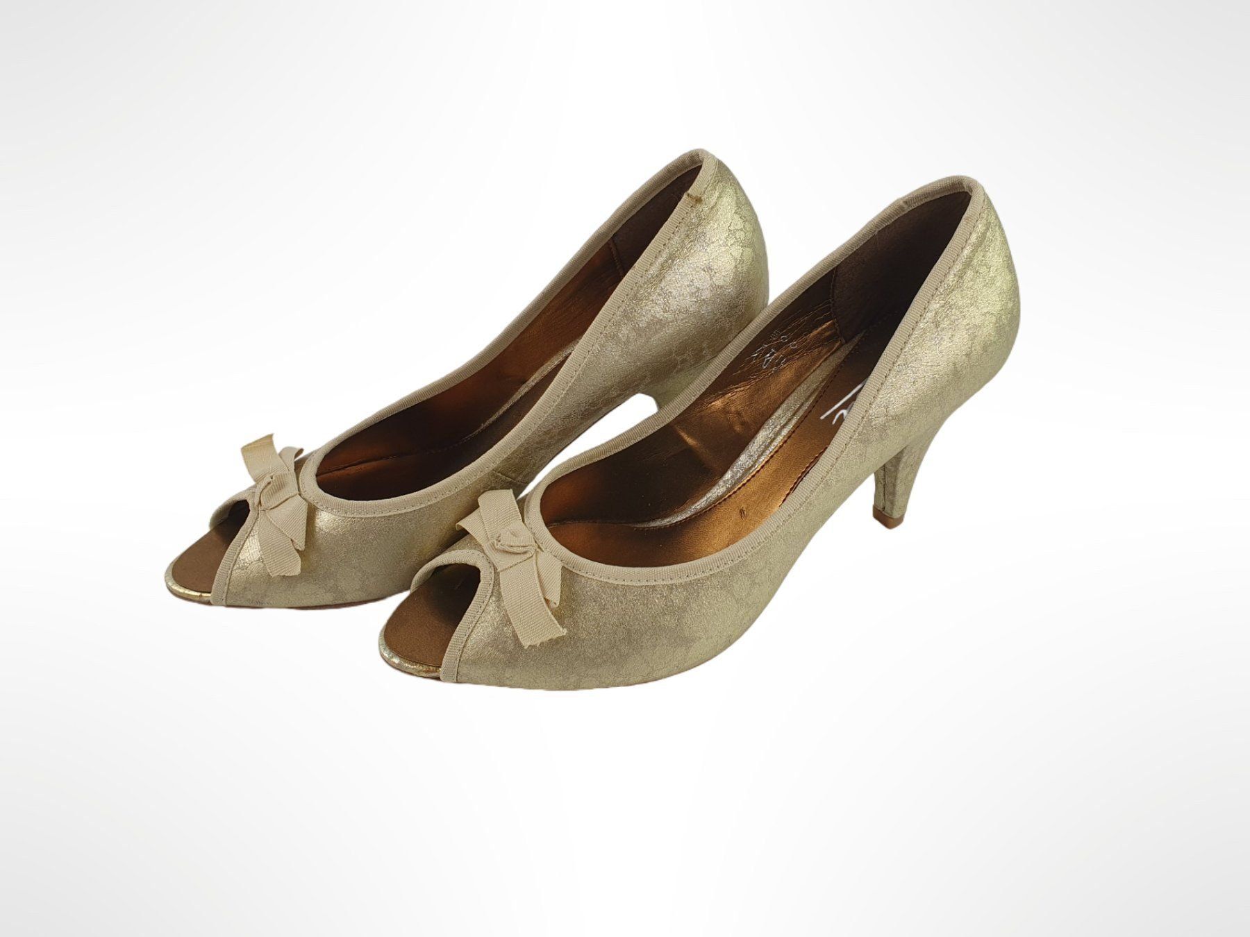 Neue Carina Pumps Gold FARBE Gr. 40- FERIEN (Neu (gemäss Beschreibung ...