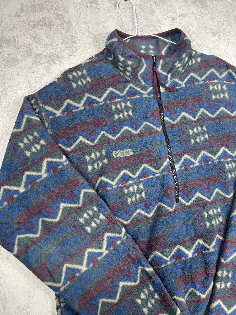 Crazy Half zip Fleece Pullover Columbia vintage bleu - L (Neuf (Voir ...