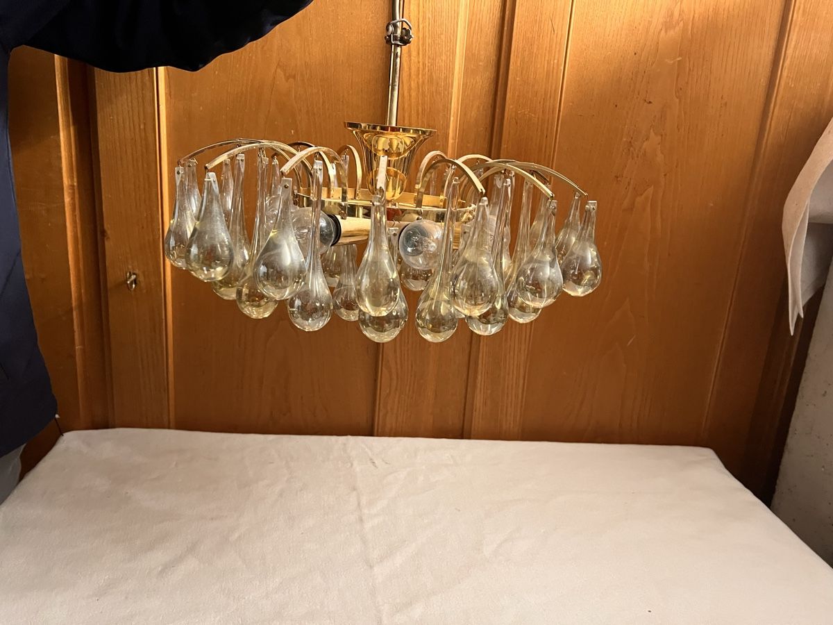 Vintage Lampe/Deckenlampe mit Glas Tropfen (116) (Gebraucht) in Illnau ...
