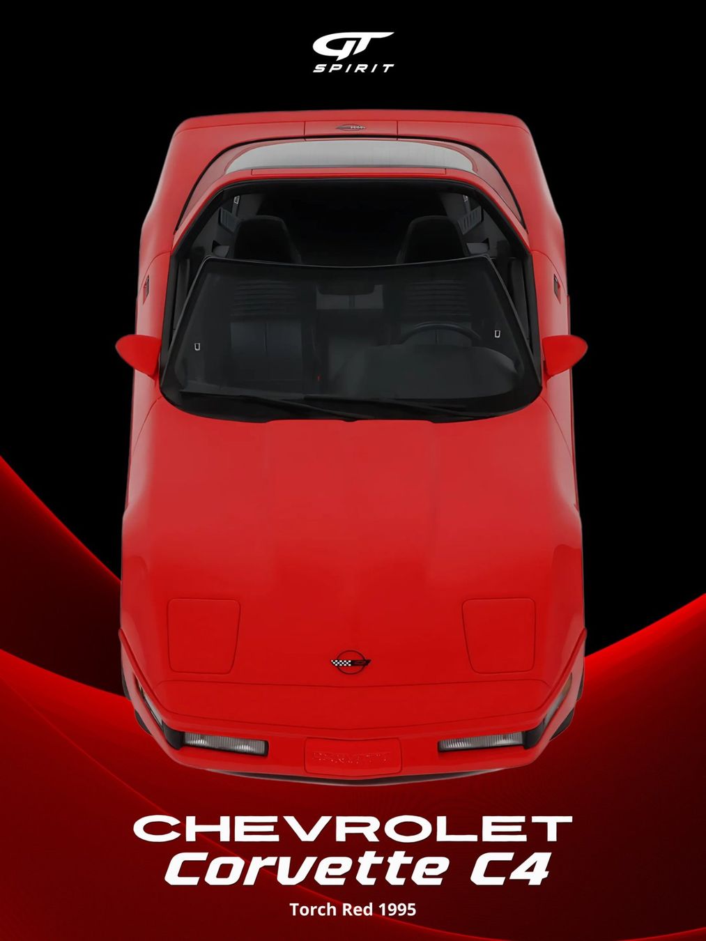 1:18 Chevrolet Corvette C4 1995, red GT Spirit GT537 (Neu und ...