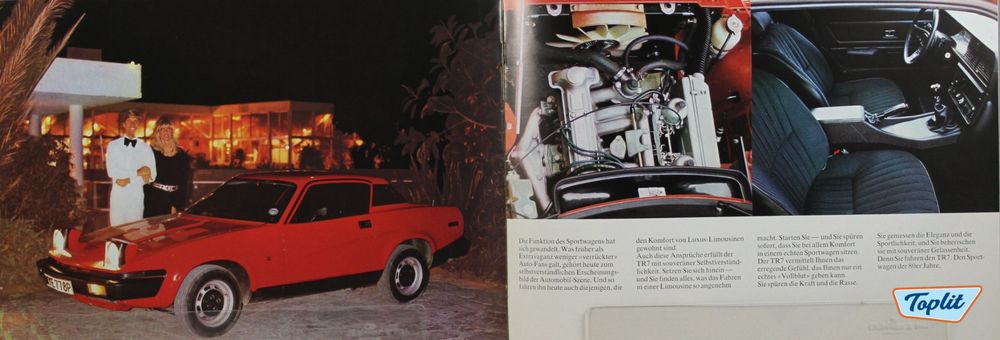 ORIGINAL NEUWAGEN PROSPEKT - TRIUMPH TR7 - AB 03.1977 - DE (Gebraucht ...