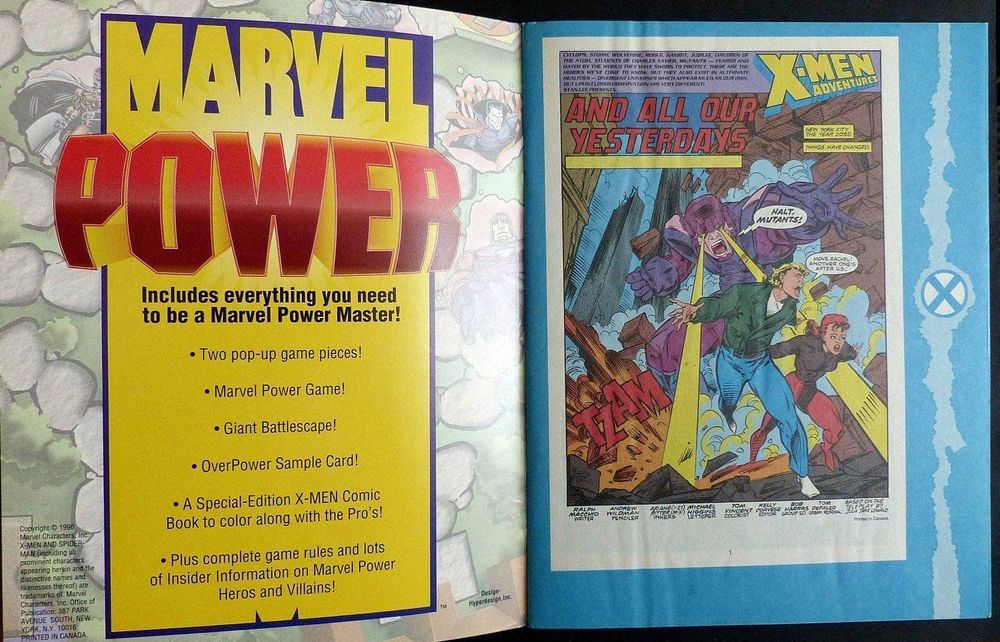 SPIDER-MAN + X-MEN WOLVERINE PULL-OUT BOARD GAME COMIC 1996 (Neu ...