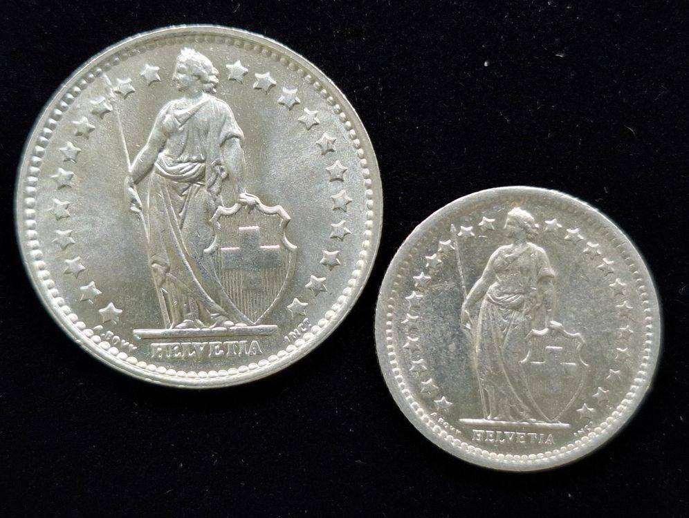 Lot Münzen 1967 ganze Serie 1/2Fr. bis 5Fr. Silber 835/1000 (Gebraucht) in Bern 14 für CHF 30 ...
