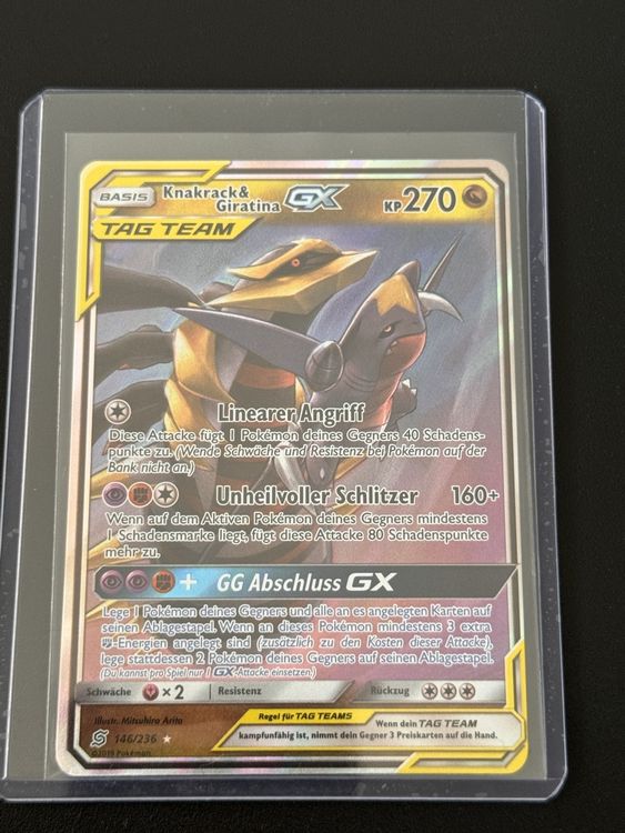 Knakrack & Giratina GX Tag Team 146/236 Pokemon Karte (Neu (gemäss ...