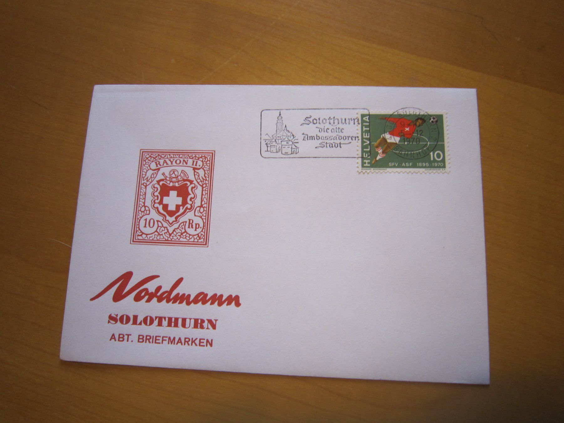 S1 Brief 1970 Nordmann Solothurn AB NUR 50 RP (Gebraucht) in Giubiasco ...