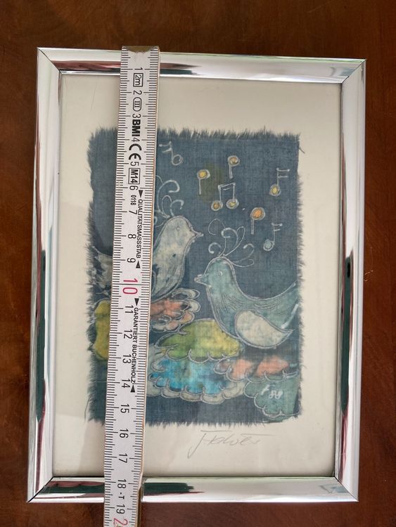 Batik Bild Vogel gerahmt hinter Glas unleserlich signiert 88 (Gebraucht) in Subingen für CHF 19. ...