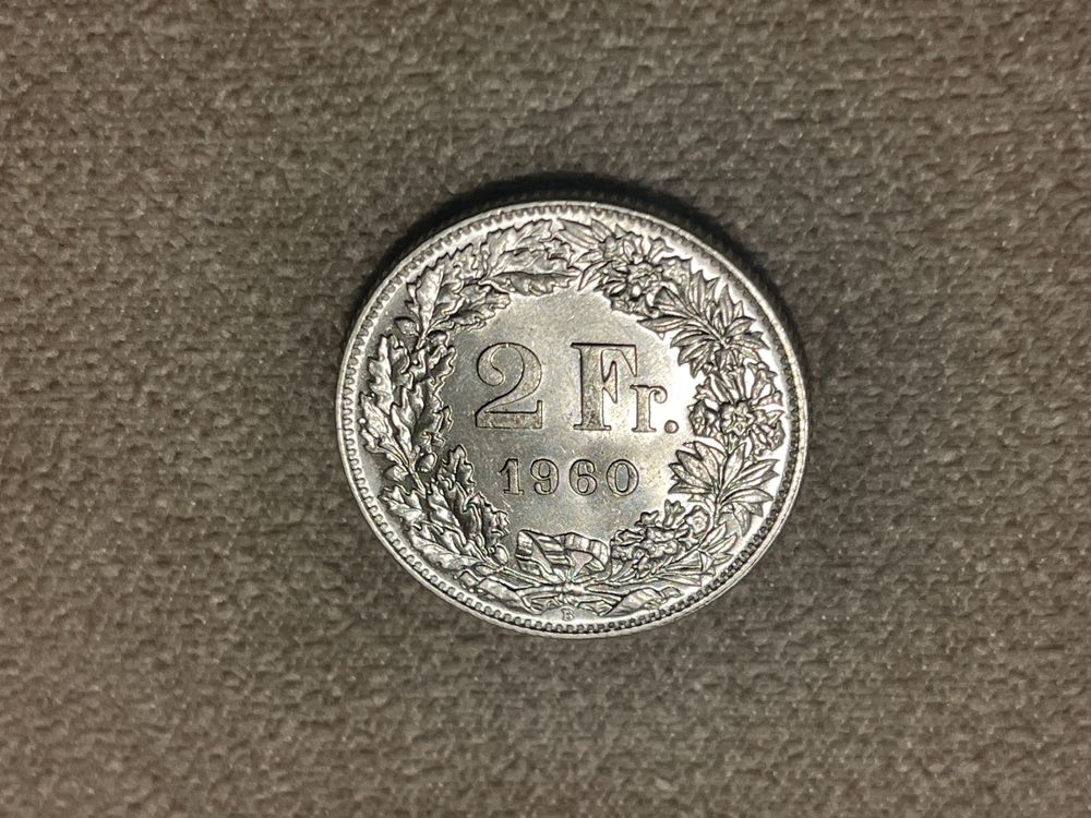 2 Franken 1960 unz. Silber (Gebraucht) in Elsau für CHF 12 – mit Lieferung auf Ricardo kaufen