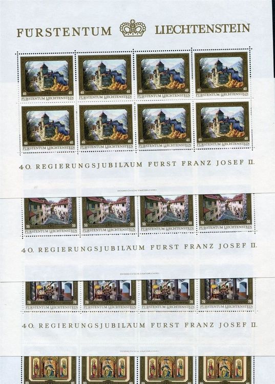 Liechtenstein 1978 Jubiläum (644-647) im Kleinbogen ** | Kaufen auf Ricardo