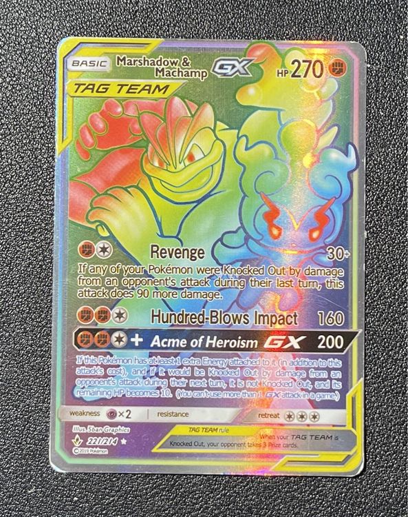 Marshadow & Machamp Tag Team GX Pokemon Karte(rainbow) | Kaufen auf Ricardo
