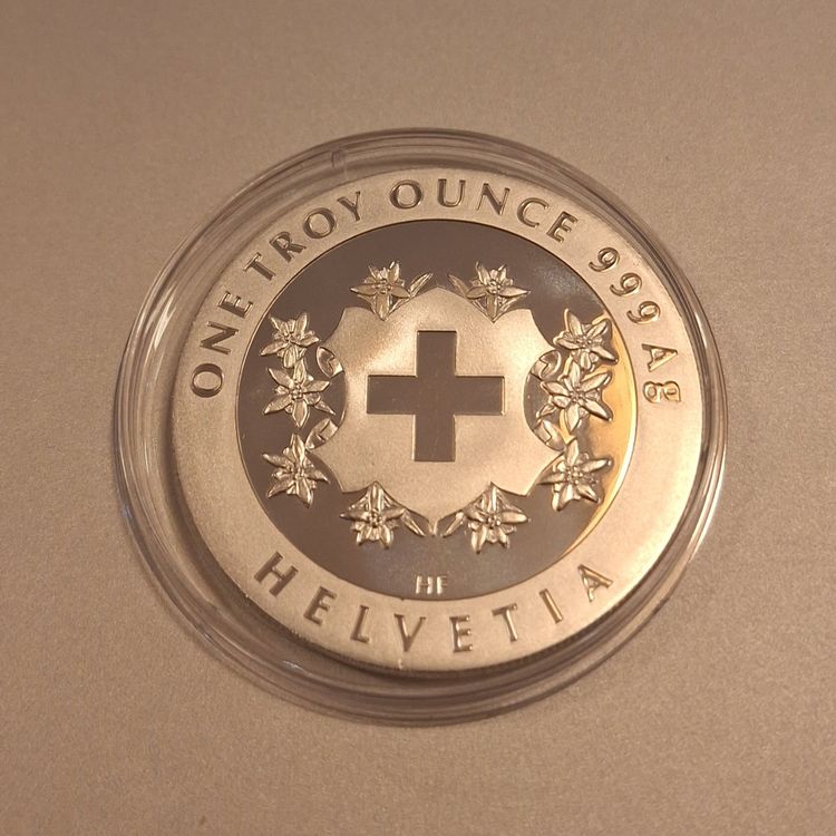 1 once d'argent Cervin ONE TROY OUNCE 999 Ag HELVETIA (Neu und ...