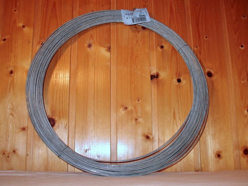 Eisen Spann Binde Draht Ring Bund Glattdraht 2 mm A) (Neu (gemäss ...