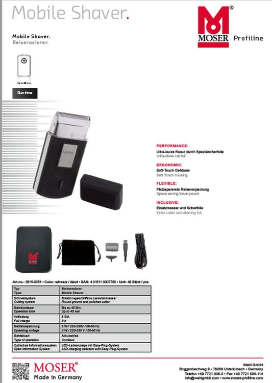 MOSER Rasierapparat - 3615-0051 (Neu und originalverpackt) in Opfikon ...
