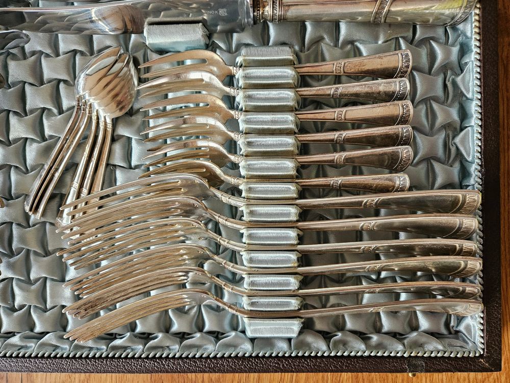 Antikes Silberbesteck "Jezler" 800er Silber 42-teilig | Kaufen auf Ricardo