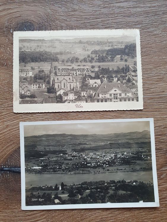 2 alte Ansichtskarten von Uster aus den Jahren 1917 & 25 (Gebraucht) in Frauenfeld für CHF 7 ...