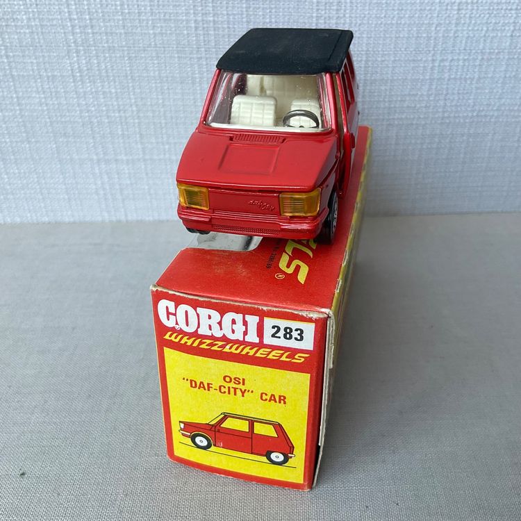 🟡🔵 CORGI TOYS # 238 / OSI DAF-City Car / Whizzwheel / 1971 (Gebraucht ...