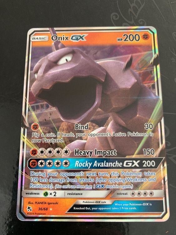 Onix Gx 36 68 Carte Pokémon Comprare Su Ricardo