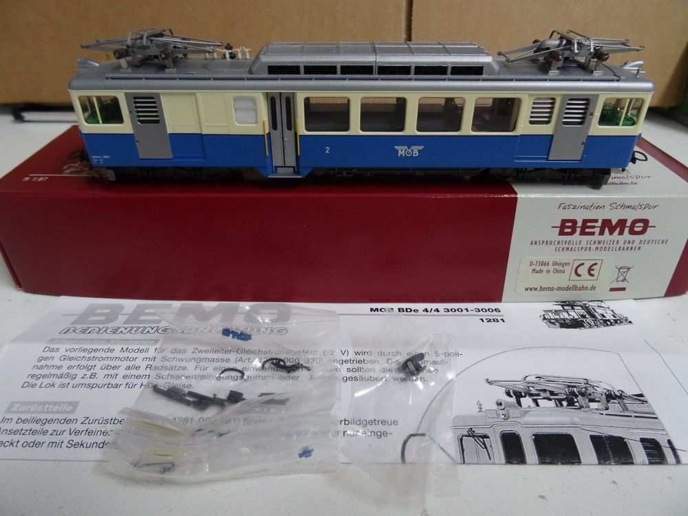 BEMO 1281 301 lok BDe 4/4 MOB 3001 (Neu (gemäss Beschreibung)) in ...