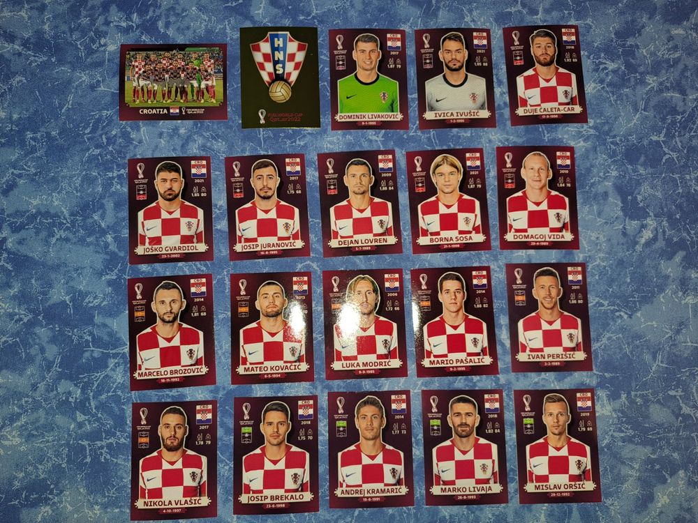 Panini WM 2022 Kroatien komplett (Neu (gemäss Beschreibung)) in ...