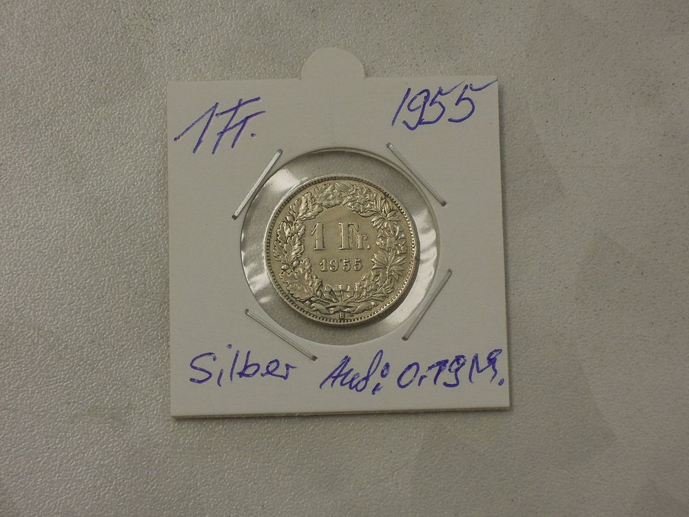 Seltene 1 Fränkler 1955 Silber nur 0,19 Mio. gemacht worden | Kaufen auf Ricardo