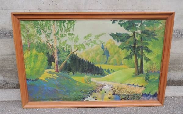 1932 - Oelgemälde v W. Badertscher | Acheter sur Ricardo