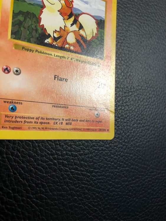 Base Set Shadowless Growlithe 28/102 Ab 1 (Gebraucht) in Paradiso für ...