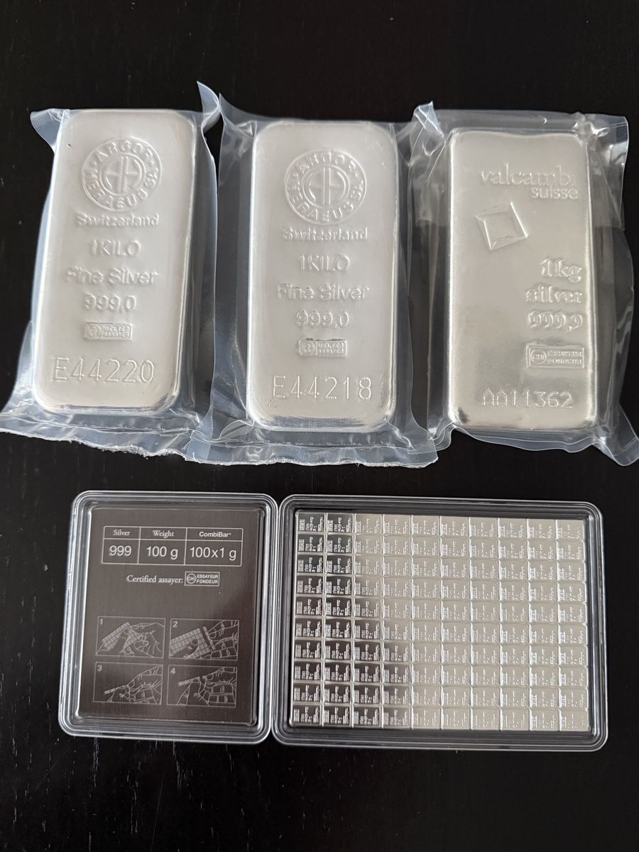 Silberbarren, 3 kg + CombiBar 100g, Top Zustand! (Neu und ...