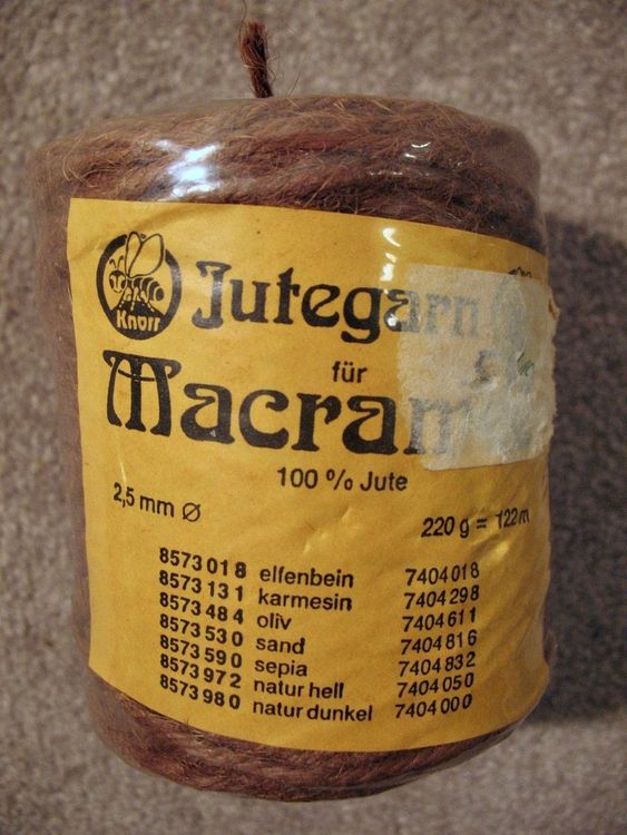 3 Rollen Bündel Makramée Jute Garn KNORR (Neu (gemäss Beschreibung)) in ...