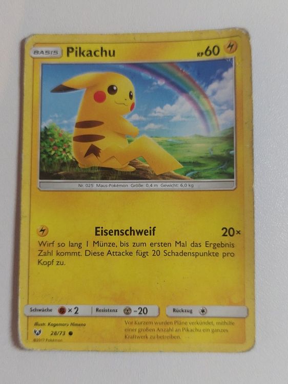 Pikachu Pokemon- Karte 28/73 | Kaufen auf Ricardo