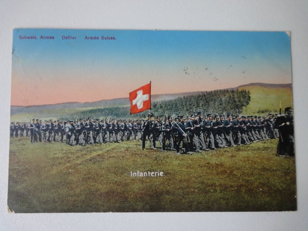 117.) AK Schweizer Armee Défiler Armée Suisse - Infanterie | Kaufen auf Ricardo