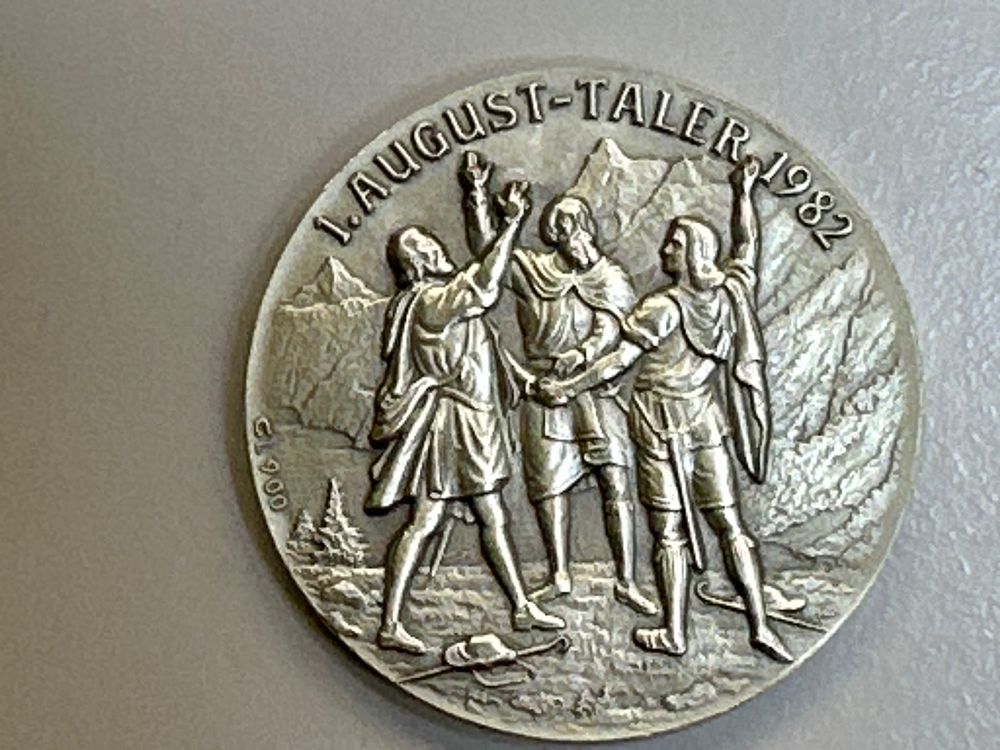 Medaille Silber 900 18,86g 1. August-Taler 1982 Tell‘s Apfe | Kaufen auf Ricardo