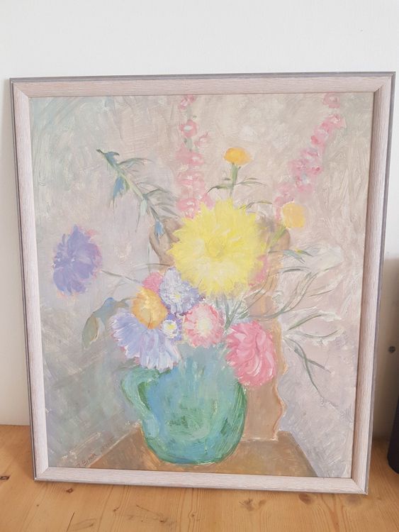 tolles Bild Gemälde Blumen Sillleben Irmgard (von) Beck 1965 (Gebraucht ...