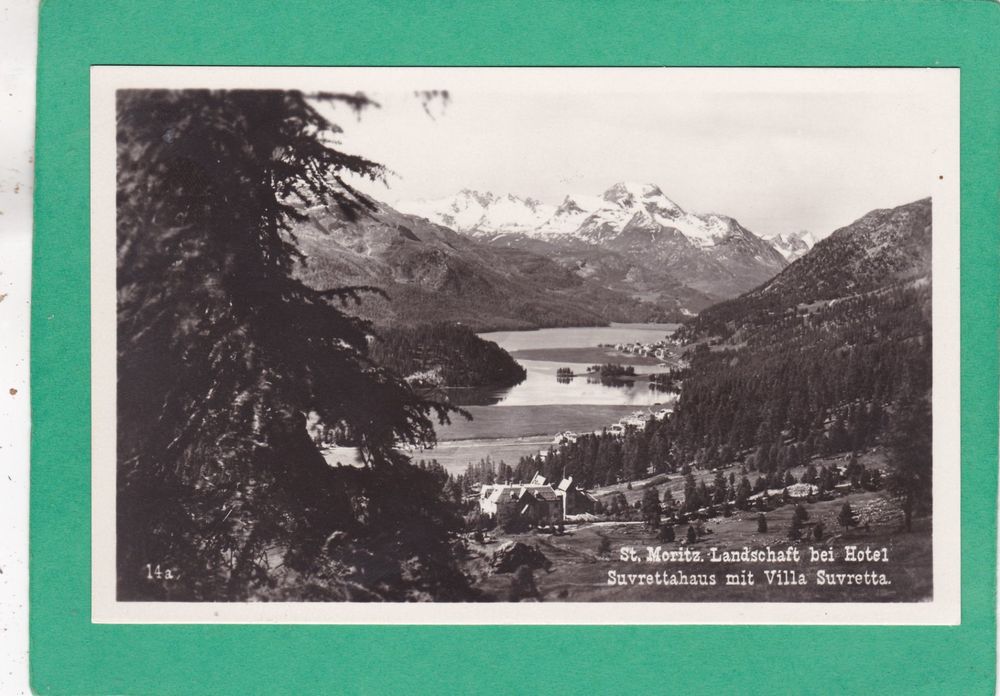 St. Moritz Landschaft b Hotel Suvrettahaus m Villa Suvretta | Kaufen ...