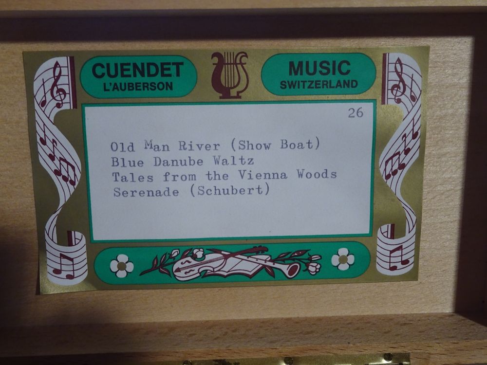 Boîte à musique Cuendet , comme Reuge , 4 belles mélodies (Gebraucht ...