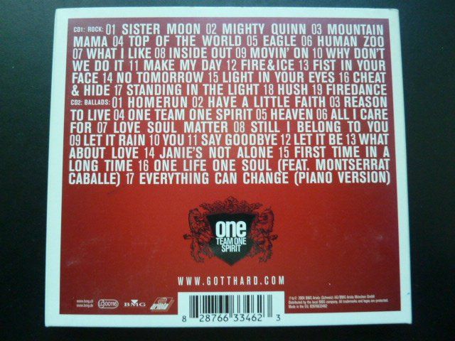 GOTTHARD - One Team One Spirit (2 CD's, vergriffen) (Gebraucht) in Au ...