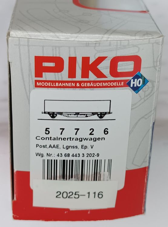 PIKO PTT Post Container-Wagen 085+265, H0 "Neuwertig in OVP" (Neu und ...