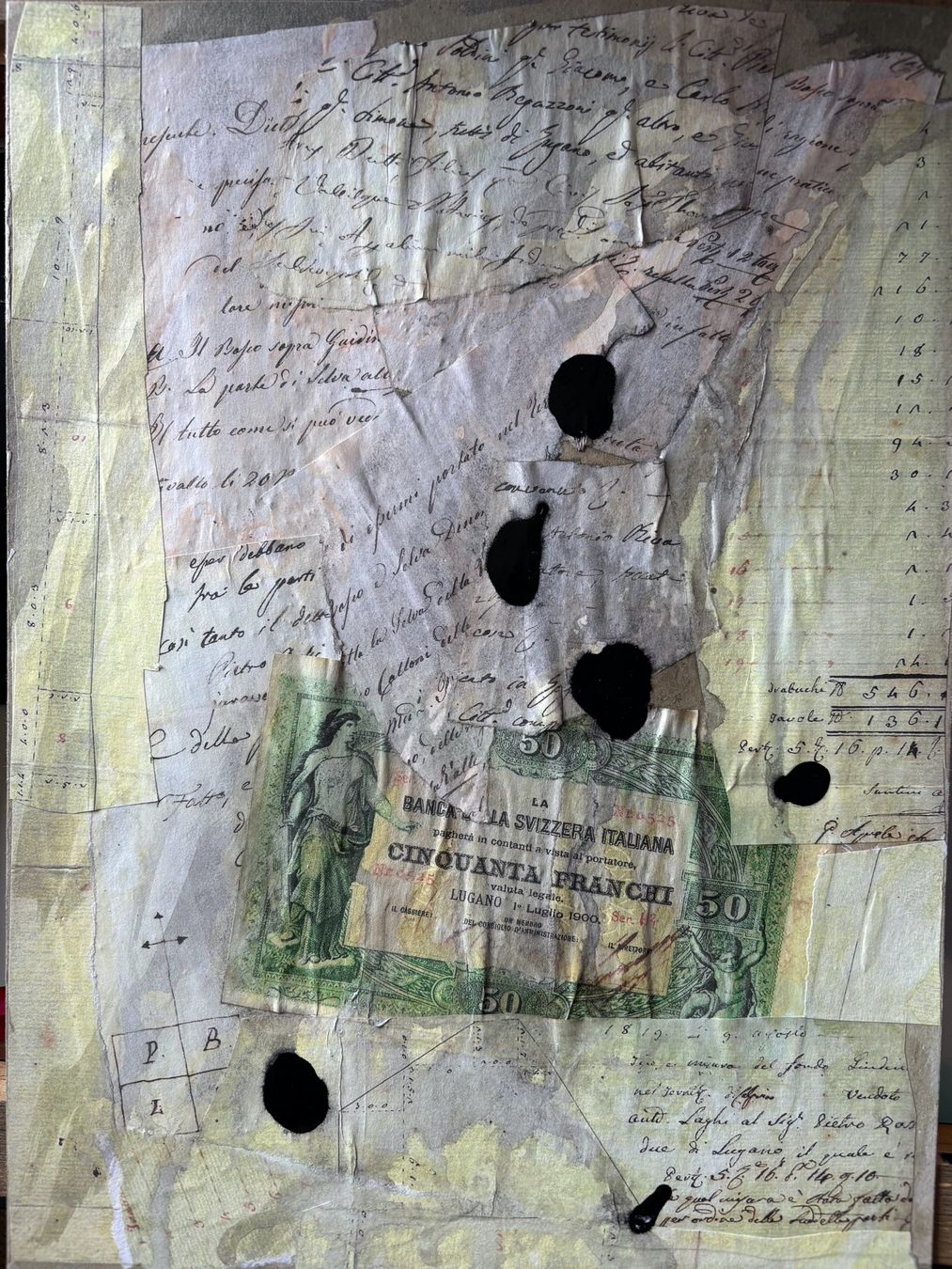 MARIO RONCALLI-Collage- 26x35 cm.- 2003 (Gebraucht) in PARADISO für CHF ...
