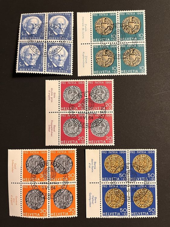 1964 Pro Patria 4er Block, Satz gest. ZNr. 118-122 | Kaufen auf Ricardo