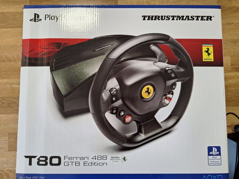 Thrustmaster T80 Ferrari 488 GTB Lenkrad und Pedale | Kaufen auf Ricardo