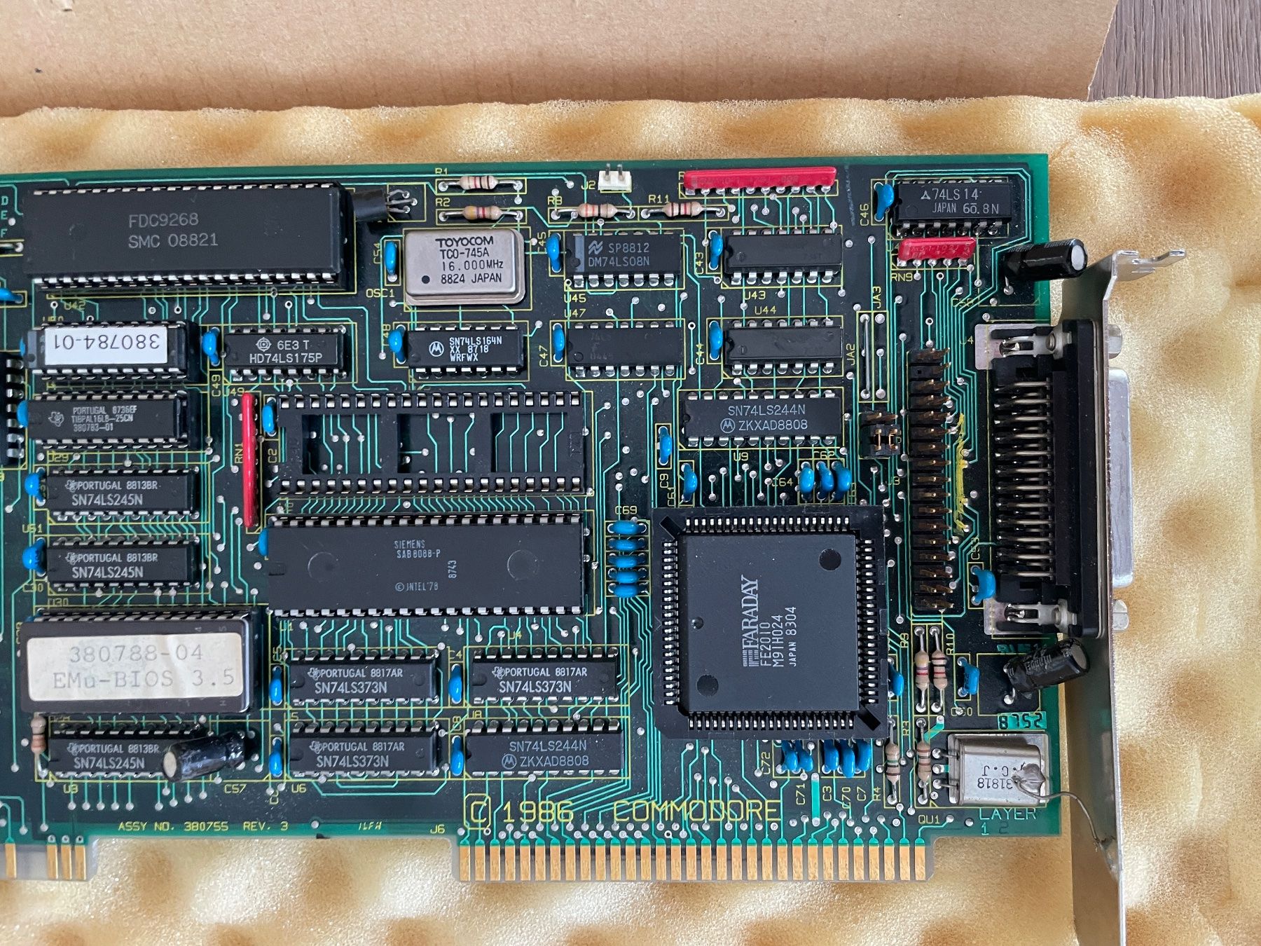 Commodore Amiga PC XT Emulatorkarte A2088 inkl. Verpackung (Defekt) in ...