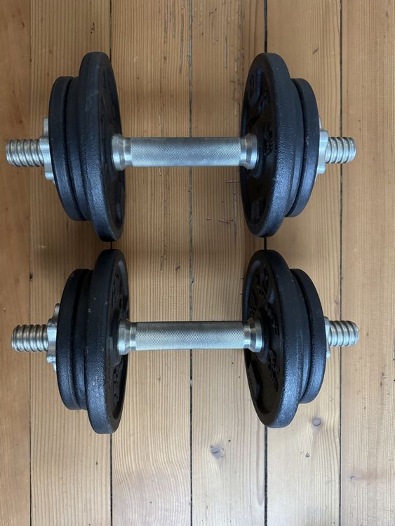Haltères réglables Domyos 2x 10kg disques fonte musculation (Gebraucht ...