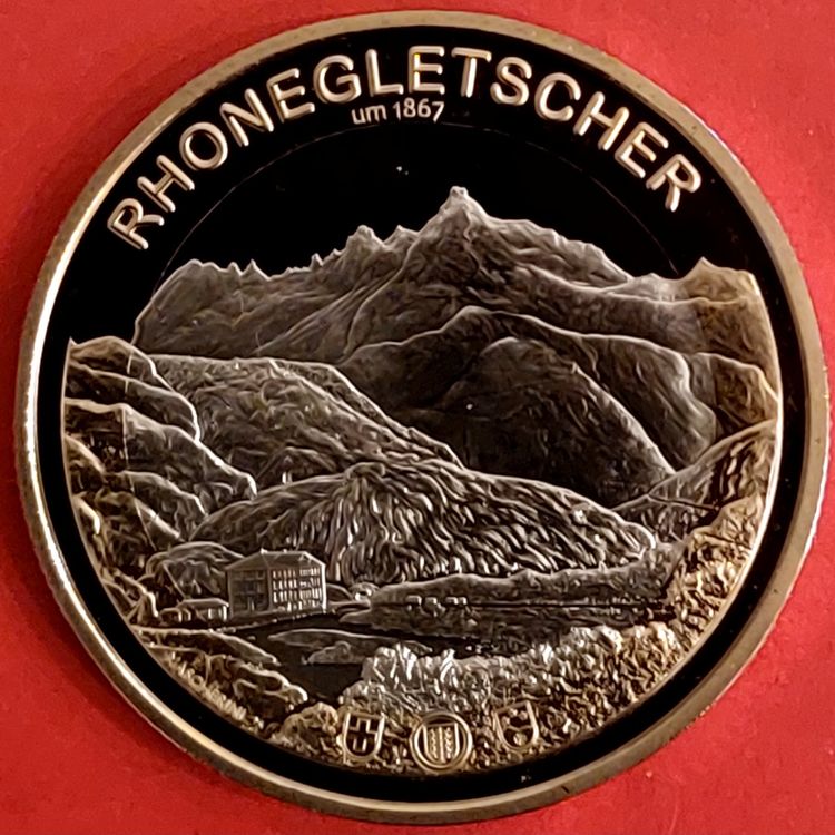 10 Franken Gedenkmünze 2024 pp /Rhonegletscher /aus Münzsatz (Neu (gemäss Beschreibung)) in Arch ...