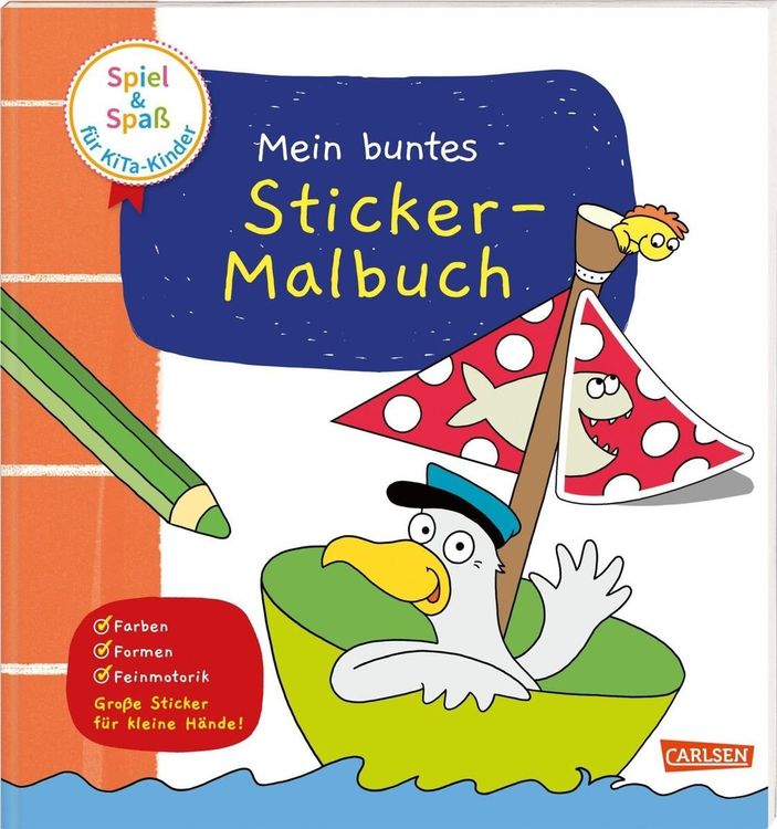 Mein buntes Sticker-Malbuch (Spiel+Spass für KiTa-Kinder) | Kaufen auf ...