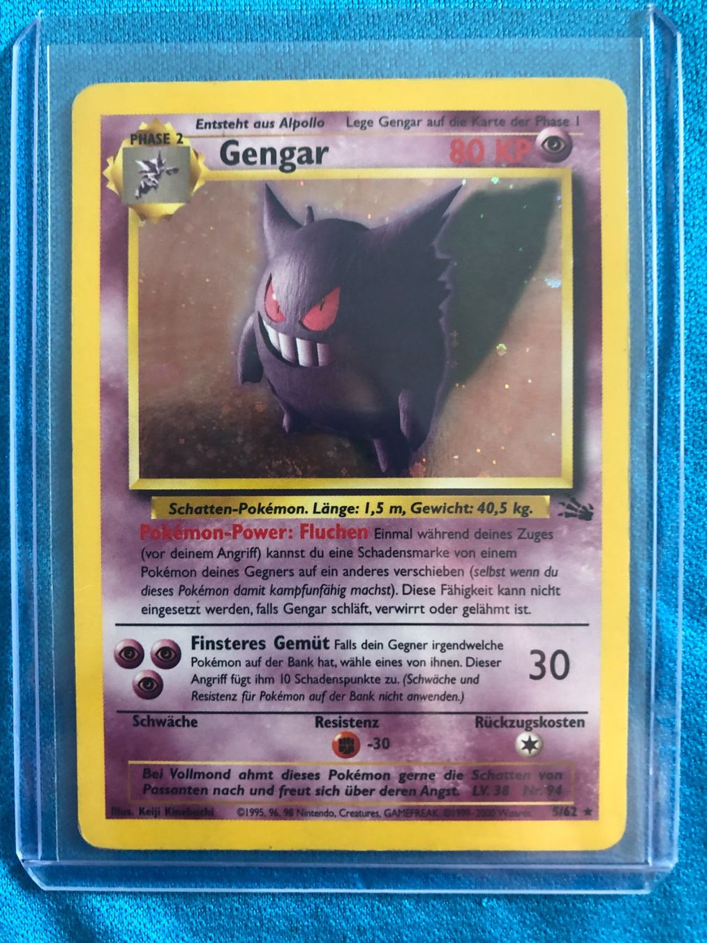 Pokemon - Gengar Holo (5/62) Fossil Deutsch - LP - (Gebraucht) in ...