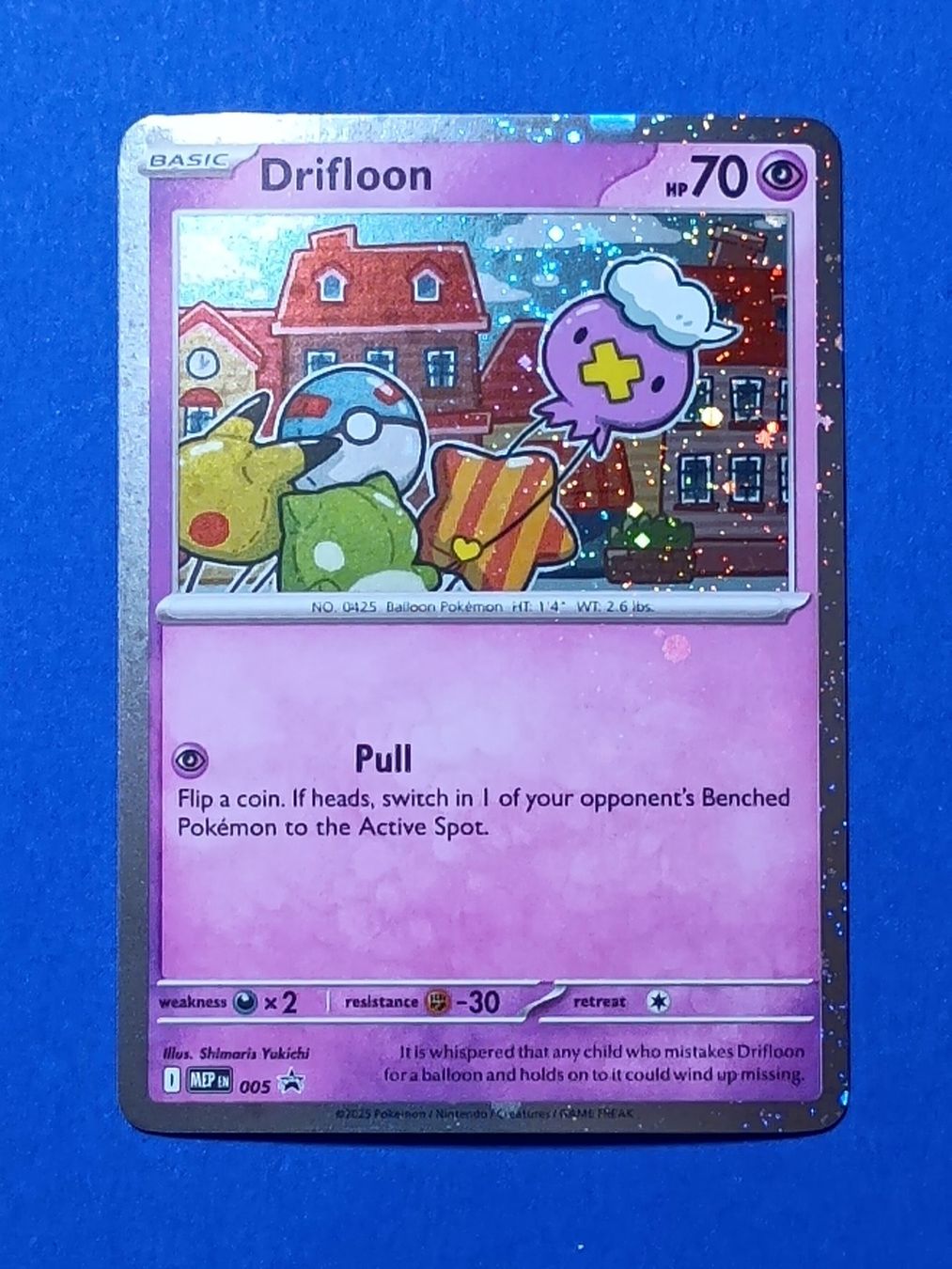 Pokemon MEP Drifloon 005 Cosmos Holo Black Star Promo 🇬🇧 (Neu (gemäss ...