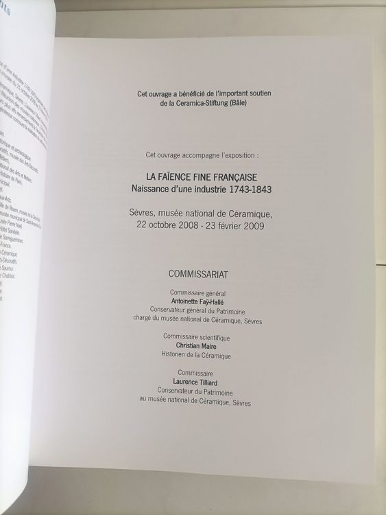 Histoire de la faïence fine française 1743-1843 / Christian (D'occasion ...