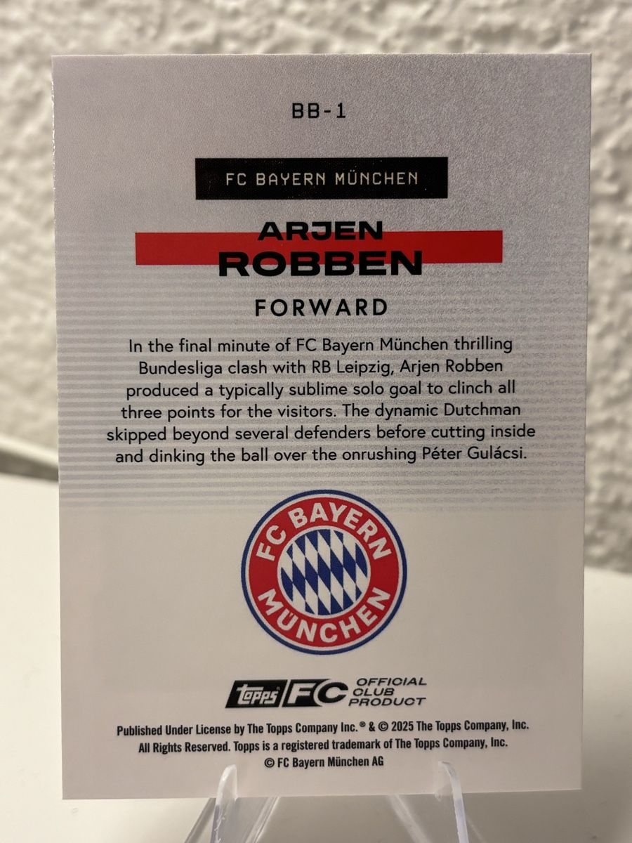 Topps FC Bayern München Team Set 2025 No. BB-1 Arjen Robben (Neu ...