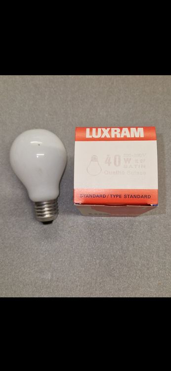 Luxram Glühbirne, E 27, 40 W (Neu und originalverpackt) in für CHF 1 ...